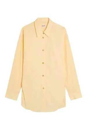 Khaite Goya Cotton-poplin Shirt - Yellow