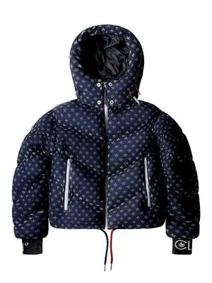MALIBU SKI CLUB Ditzy Cropped Puffer Jacket - Navy