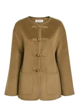 RÓHE Mandarin Wool And Cashmere-blend Jacket - Camel