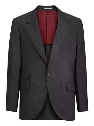 Brunello Cucinelli Délave Linen Blazer - Grey