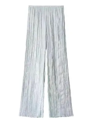 Staud Nami Pleated Trousers - Silver