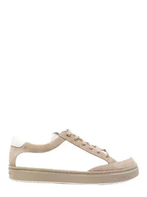Emporio Armani Suede-panel Sneakers - White