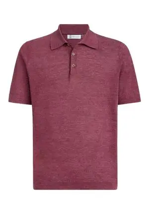 Brunello Cucinelli Short-sleeve Polo Shirt - Red