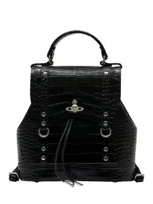 VIVIENNE WESTWOOD Small Max Embossed Backpack - Black