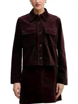 Marc O'polo Chest-pocket Velvet Jacket - Purple