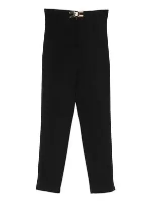 Elisabetta Franchi Logo-detail Tailored Trousers - Black