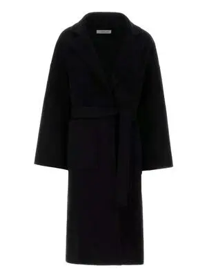 AFTERCOAT Belted Coat - Black
