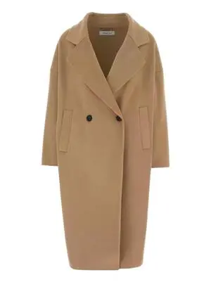 AFTERCOAT Double-breasted Coat - Brown