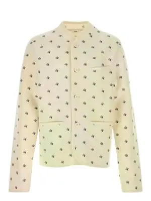 RIER Embroidered Shirt Jacket - Neutrals