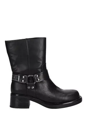Just Cavalli Harness Detail Boots - Black