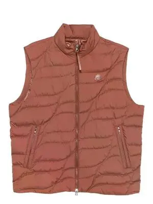 Moncler Quilted Zip Gilet - Brown