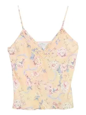 FORTE_FORTE Floral-print Blouse - Orange