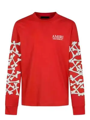 Amiri Printed-sleeves Sweater - Red