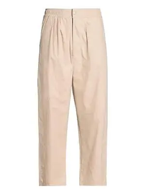 DISCLAIMER Tapered High-waisted Cotton Pants - Beige