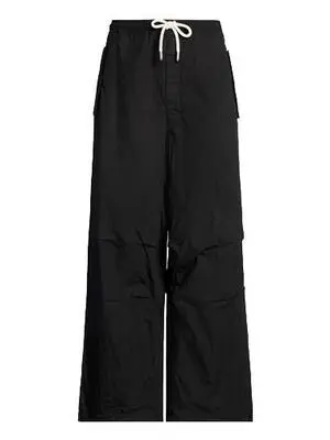 Emporio Armani Wide-leg Ripstop Trousers - Black