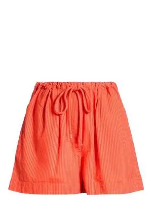 Destin Striped Woven Shorts - Tomato Red