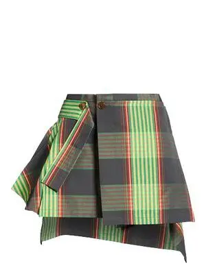 VIVIENNE WESTWOOD Mini Tartan Wrap Skirt - Green