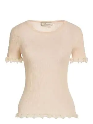 Blumarine Knitted Short Sleeve Sweater - Pink