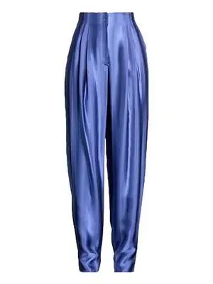 Emporio Armani Tapered Striped Viscose Pants - Blue