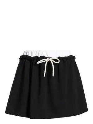 VICOLO Flared Mini Skirt With Embroidered Logo - Black