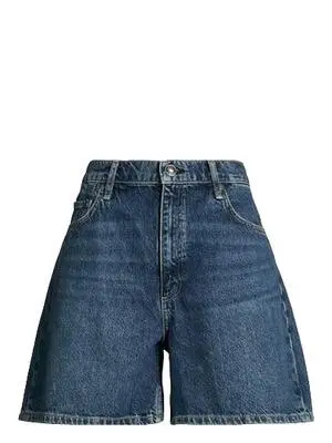 Rag & Bone Denim Cotton Shorts - Blue