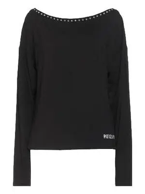 Patrizia Pepe T-shirt In Viscose And Elastane - Black