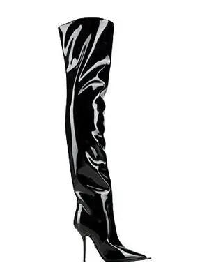 Dolce & Gabbana Patent Leather Over-the-knee Boots - Black