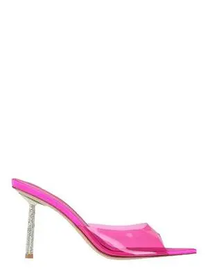 LE SILLA Embellished Leather Slide Sandals - Pink