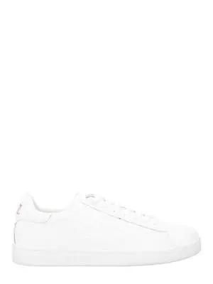 EA7 Camouflage-print Leather Sneakers - White