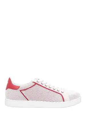 EA7 EA7 Two-Tone Knit Low-Top Sneakers Red