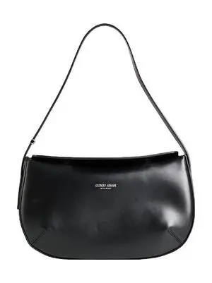 Giorgio Armani Leather Baguette Bag - Black