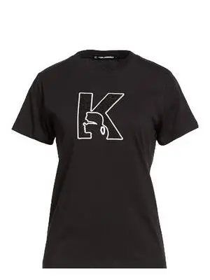 Karl Lagerfeld Logo-print Organic Cotton T-shirt - Black