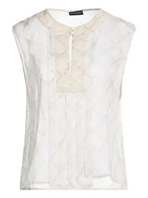 Emporio Armani Crepe Top - White