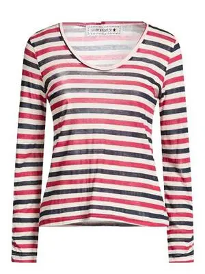 SHIRTAPORTER Striped Jersey T-shirt - Red