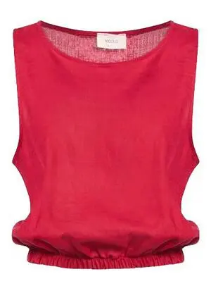 VICOLO Woven Top - Red