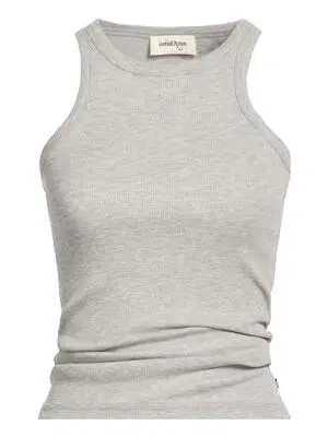 OTTOD'AME Ribbed Tank Top - Grey