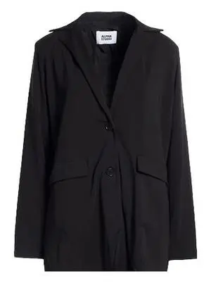 Alpha Studio Single-Breasted Blazer Black