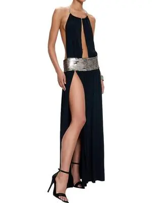 JADED LONDON Oryx Sequin Maxi Dress - Black