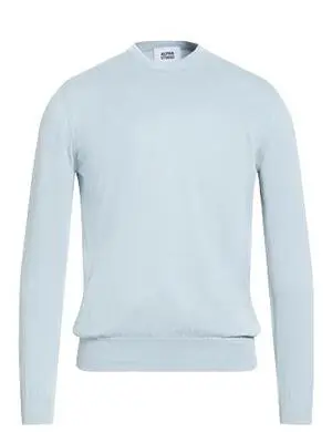 Alpha Studio Knitted Cotton Sweater - Blue