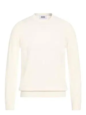 Alpha Studio Knitted Cotton Sweater - White