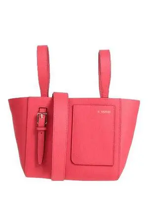 VALEXTRA Handbag In Antique Rose Bull Skin - Red