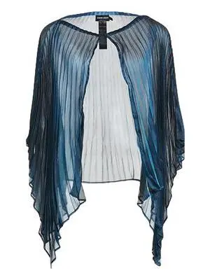 Giorgio Armani Viscose, Silk, And Metallic Fiber Cape - Blue