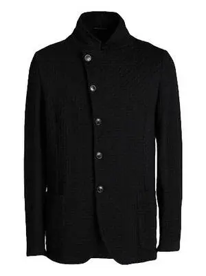 Emporio Armani Knitted Single-breasted Jacket - Black