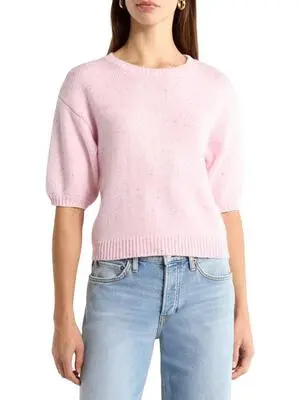 Astr The Label Collette Speckled Knit Sweater - Pink