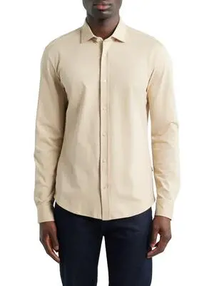 BOSS Roan Button-up Shirt - Open Beige