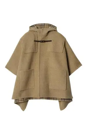 Burberry Wool Duffle Cape - Military Green