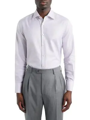 JACK VICTOR Wayne Cotton Dress Shirt - Berry
