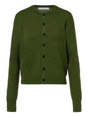 Acne Studios Wool And Yak-blend Cardigan - Green