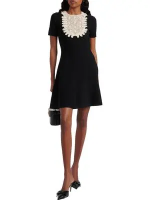 Valentino Garavani Crochet Minidress - Black