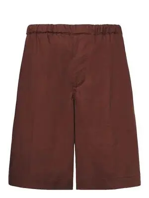 Plan C Coffee Cotton Shorts - Brown